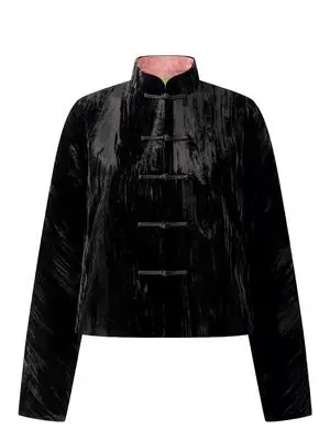 Shanghai Tang Velvet Tang Jacket - Black