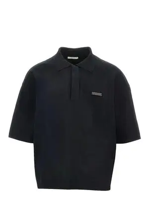 ENTIRE STUDIOS Logo-detail Polo Shirt - Black