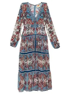 Farm Rio Paisley Maxi Dress - Blue
