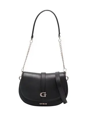 Guess Carrie G-logo Shoulder Bag - Black