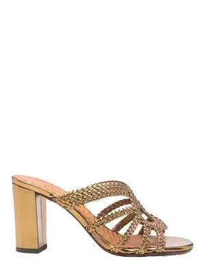 Chie Mihara Woven-strap Sandals - Gold