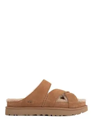 UGG Greenport Cross Strap Slide Sandal - Chestnut
