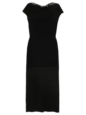 HOUSE OF DAGMAR Contrast Knitted Maxi Dress - Black