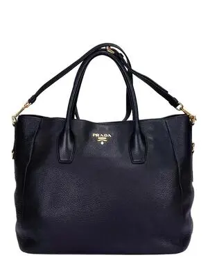 PRADA Daino Leather Tote Bag