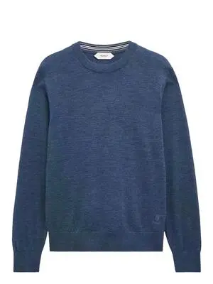 Pringle Of Scotland Crew Neck Merino Wool Sweater - Blue