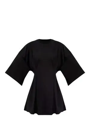 Max Mara Fitted-waist Cotton T-shirt - Black