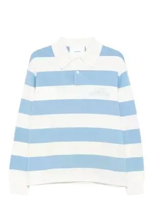 Axel Arigato Rey Striped-pattern Polo Sweater - Blue