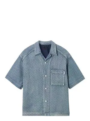 FIVE CM Textured Boxy Shirt - Blue