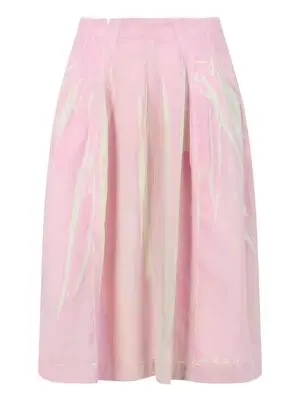 Marni Stroke-print Midi Skirt - Pink