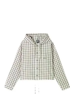 FINGERCROXX Hooded Check Jacket - Neutrals