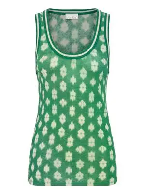 The Upside Latania Wales Floral-print Tank Top - Green