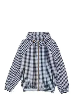 CROQUIS Plaid Hooded Jacket - Blue