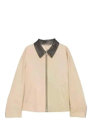 CROQUIS Contrasting Collar Jacket - Neutrals