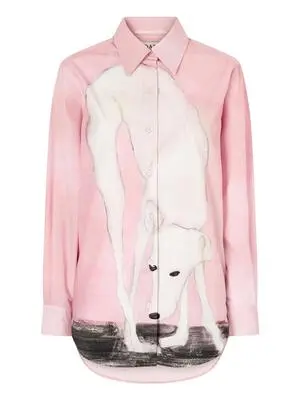 S.S.DALEY Lurcher Printed Cotton-poplin Shirt - Pink