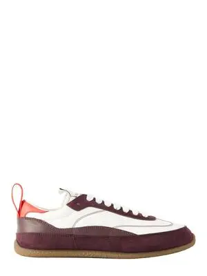 Alexander McQueen Suede And Leather-trimmed Shell Sneakers - Brown
