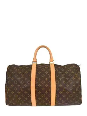 LOUIS VUITTON 2002 Keepall 45 Monogram Canvas Duffle Bag - Brown