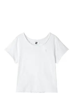 Izzue Raw-edge T-shirt - White
