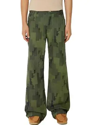 COUNTY OF MILAN Geometric Print Trousers - Green