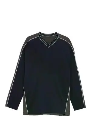 CROQUIS Loose Long-sleeved T-shirt - Blue