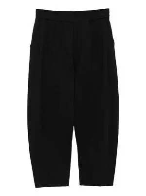 CROQUIS Tapered Drawstring Trousers - Black