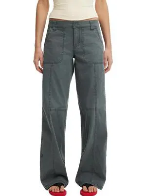 COTTON ON Lexi Low Rise Utility Pant - Dark Shadow