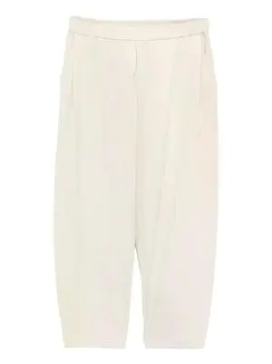 CROQUIS Tapered Drawstring Trousers - Neutrals