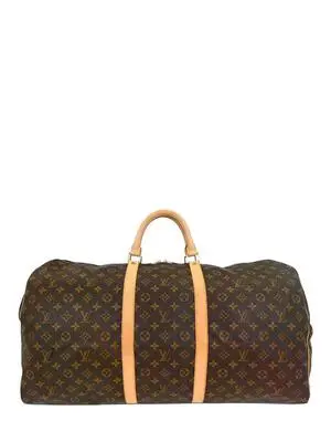 LOUIS VUITTON 2002 60 Keepall Duffle Bag - Brown