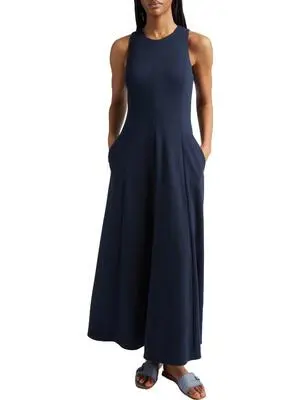 Eleventy Open Knit Sleeveless Maxi Sweater Dress - Blue
