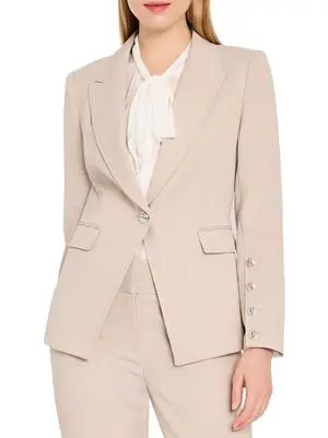 TAHARI ASL Single-button Blazer - Oatmeal