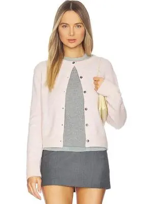 Closed Crew Neck Cardigan - Blush Pink