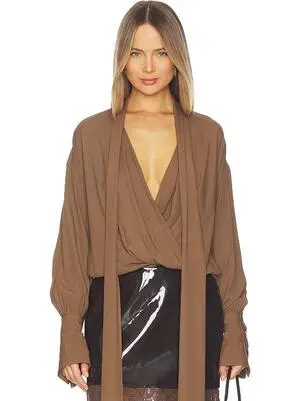 Blumarine Marocaine Top - Toffee Brown
