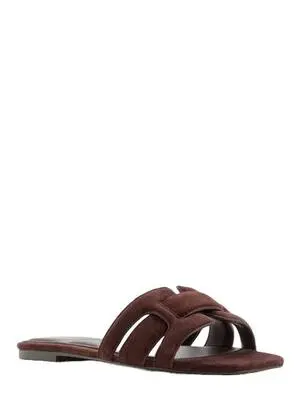 Aldo Elenaria Slide Sandal - Dark Brown