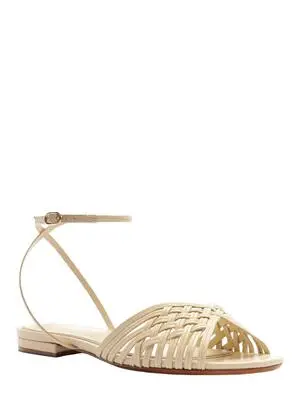 ALEXANDRE BIRMAN Lilian Woven Flat Sandal - Eggshell
