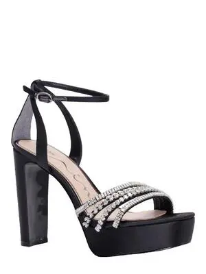Nina Agitha Ankle Strap Platform Sandal Black