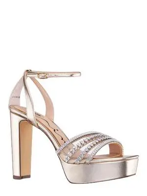 Nina Agitha Ankle Strap Platform Sandal Platino