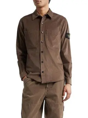 Stone Island Corduroy Overshirt - Umber