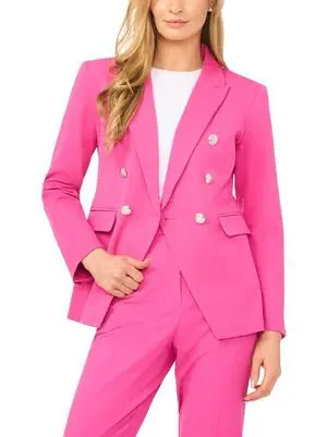 Halogen Double-breasted Blazer - Rose Violet
