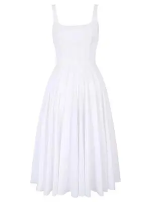 EMILIA WICKSTEAD Nikush Fit-and-flare Dress - White