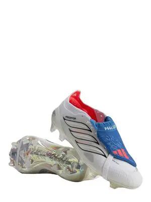 Adidas Predator Elite Firm Ground Soccer Cleats - Cloud White / Zero Metalic / Royal Blue