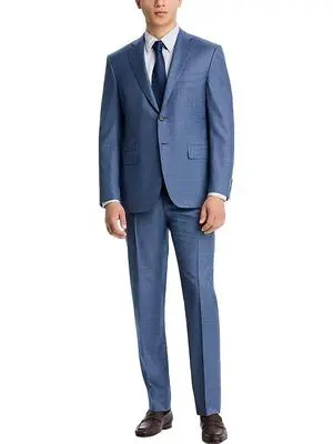 Canali Siena Micro Houndstooth Regular Fit Suit - Blue
