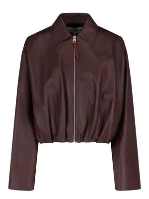 Loewe Draped Zip Jacket - Brown