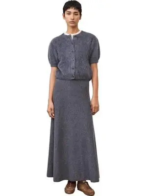 LISA YANG The Lucianne Cardigan Graphite Brushed