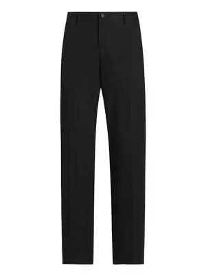 Dolce & Gabbana Cotton Gabardine Trousers - Black