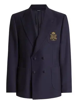 Dolce & Gabbana Double-breasted Portofino Wool Jacket - Blue
