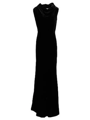 SEMICOUTURE Sleeveless Velvet Maxi Dress - Black