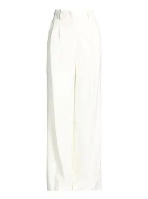 Peserico Wide-leg Virgin Wool Pants - White