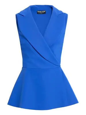 Chiara Boni La Petite Robe Dominy Stretch-jersey Peplum Top - Bright Blue