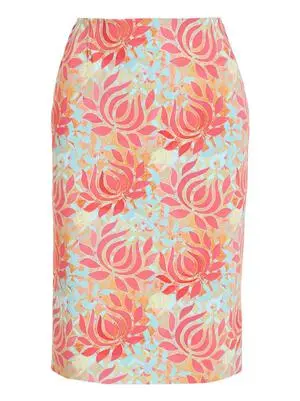 Chiara Boni La Petite Robe Lois Floral-print Stretch-jersey Skirt - Orange