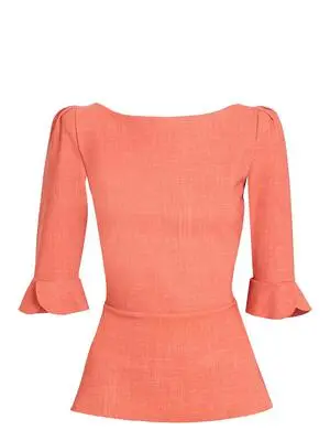 Chiara Boni La Petite Robe Edelmira Printed Top - Orange