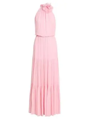 Retrofete Stephanie Open-back Chiffon Maxi Dress - Pink